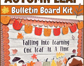 Boho Fall Bulletin Board Kit Pumpkin Patch Classroom Door Decor Autumn ...