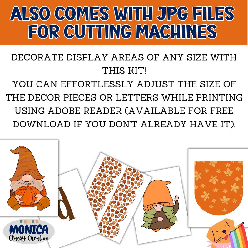 Fall Gnomes Bulletin Board Kit-pumpkin Gnome Classroom Door Decor ...