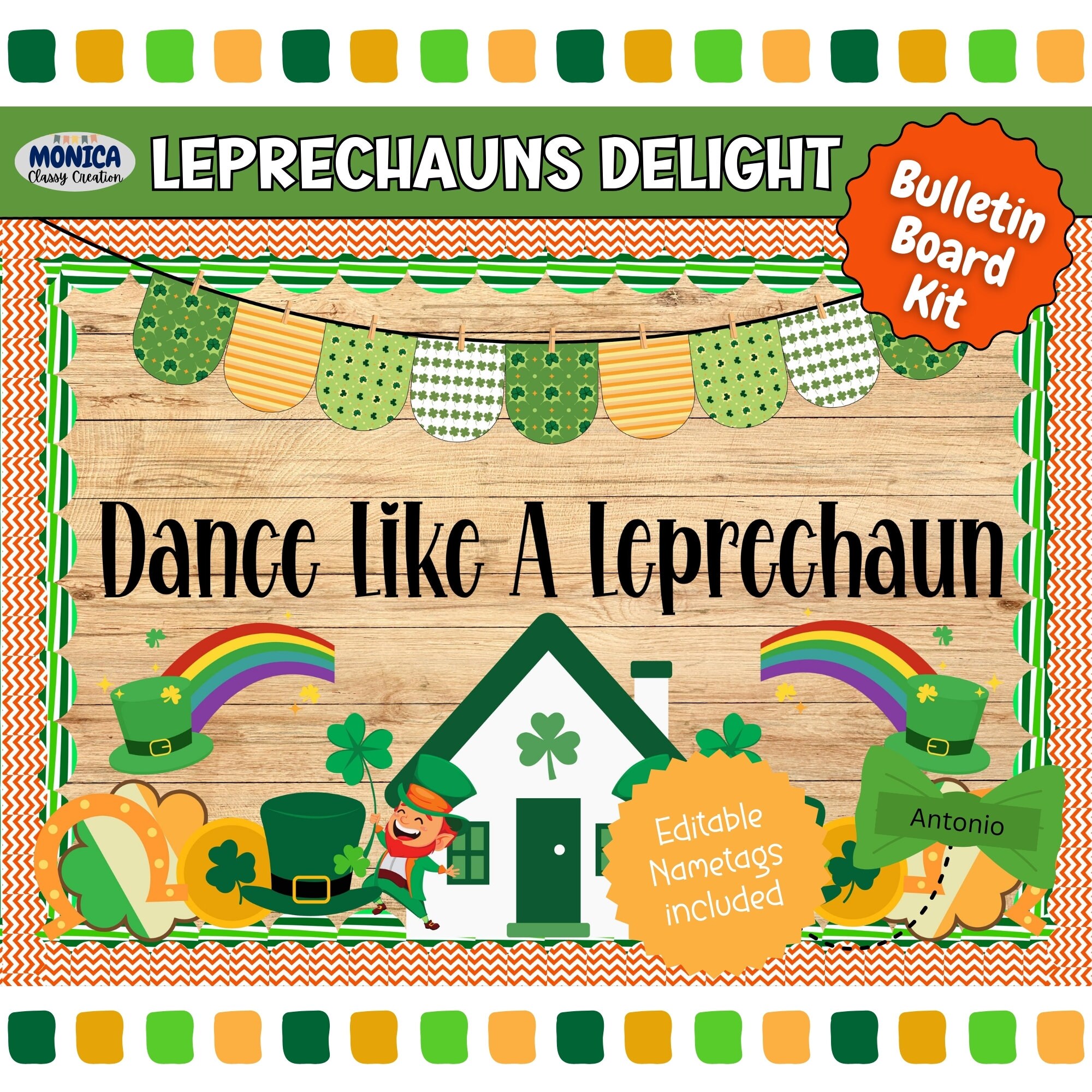 St. Patrick's Day Bulletin Board Kit-lucky Charms Classroom Decor-march ...
