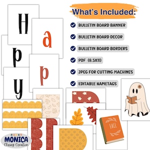 Fall Reading Bulletin Board Kit Library Autumn Classroom Decor Falling ...