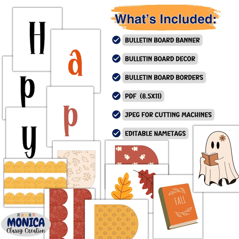 Fall Reading Bulletin Board Kit Library Autumn Classroom Decor Falling ...