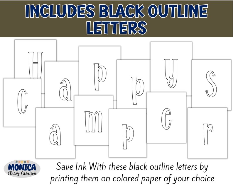 Camp Theme Bulletin Board Kit-happy Camper Classroom Door Decor-nature ...