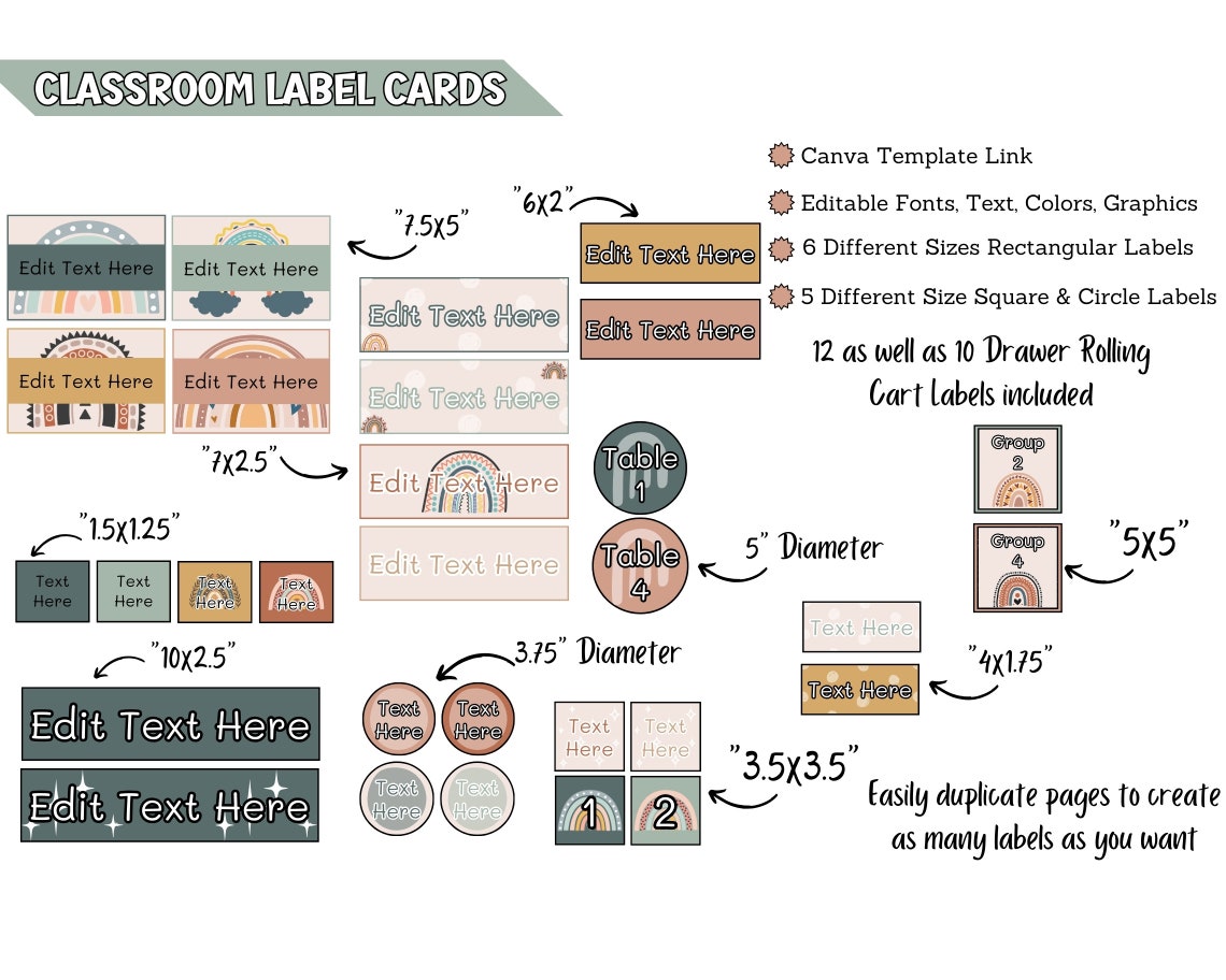 Boho Rainbow Classroom Decor Bundle-elementary Classroom Theme Ideas ...