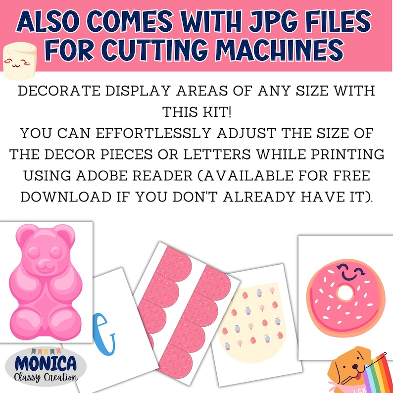 Sweet Candy Bulletin Board Kit-candyland Pastel Classroom Door Decor ...