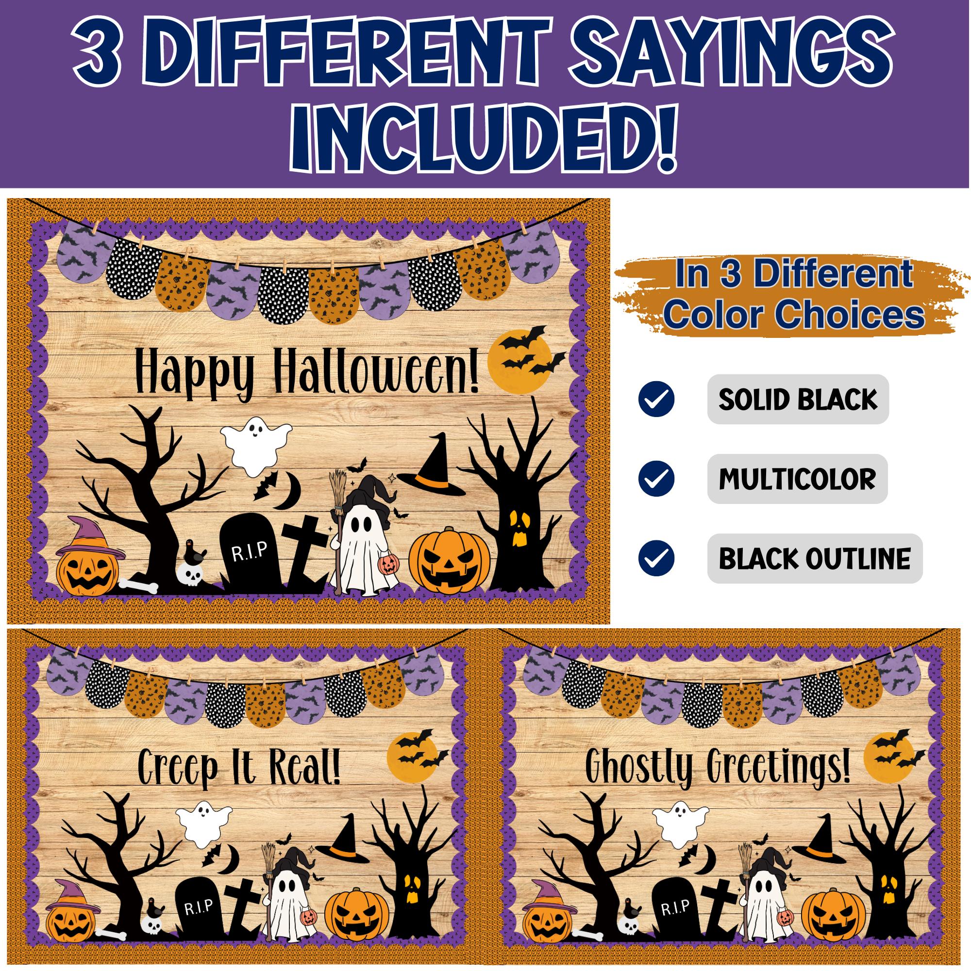 Halloween Ghost Haunted Bulletin Board Kit-teacher Resource -fall ...