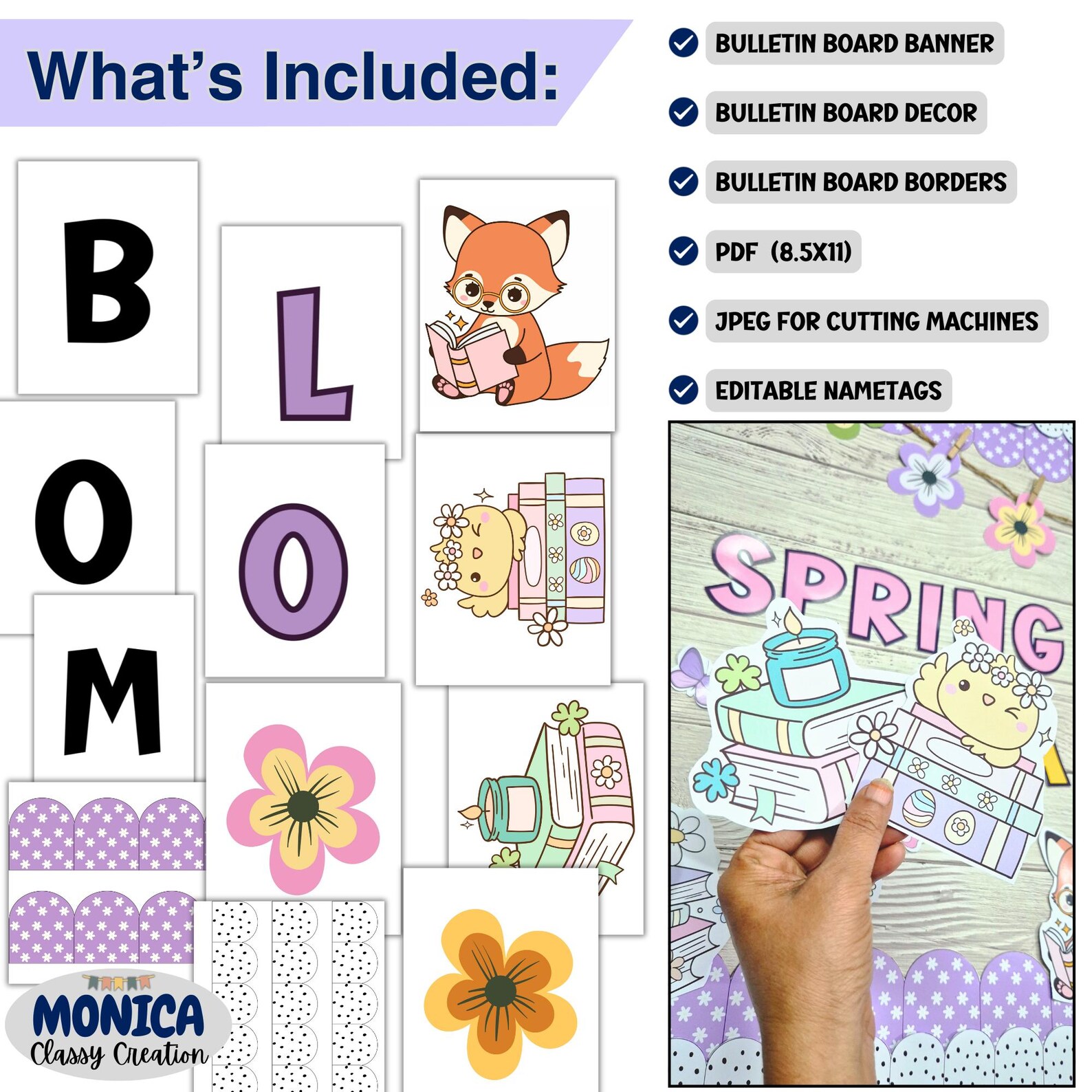 Spring Reading Bulletin Board Kit-we Are Blooming Together Classroom ...
