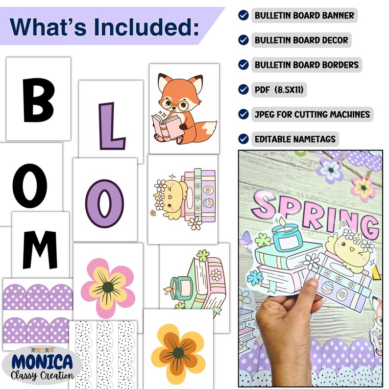 Spring Reading Bulletin Board Kit-we Are Blooming Together Classroom ...