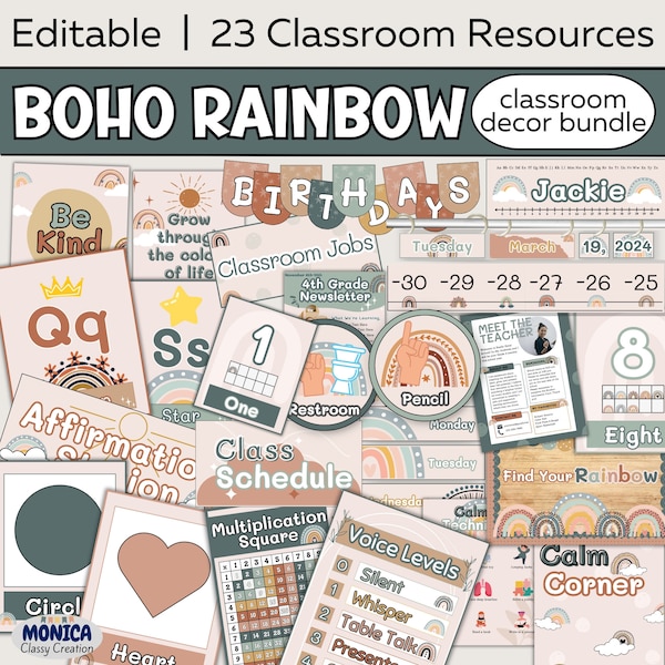 Boho Classroom Decor - Etsy