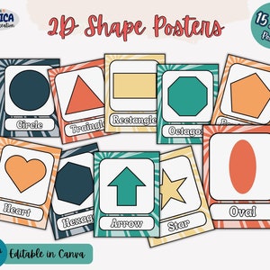 Retro Groovy Theme 2D Shape Posters-classroom Decor - Etsy