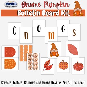 Gnome Pumpkin Fall Bulletin Board Kit-classroom Decor-teacher - Etsy
