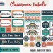 Retro Classroom Labels Sign Pack-teacher Toolbox - Etsy