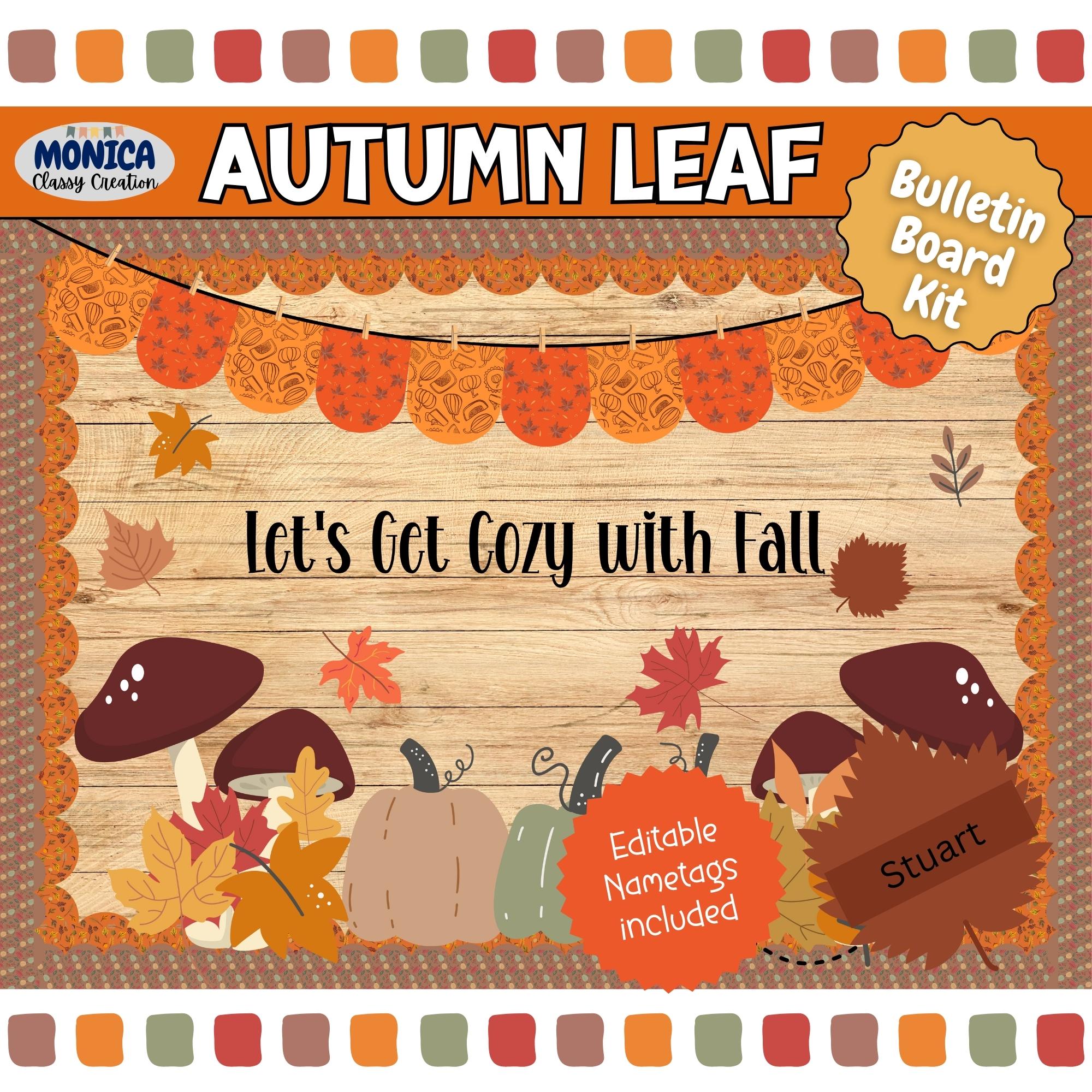 Boho Fall Bulletin Board Kit Pumpkin Patch Classroom Door Decor Autumn ...