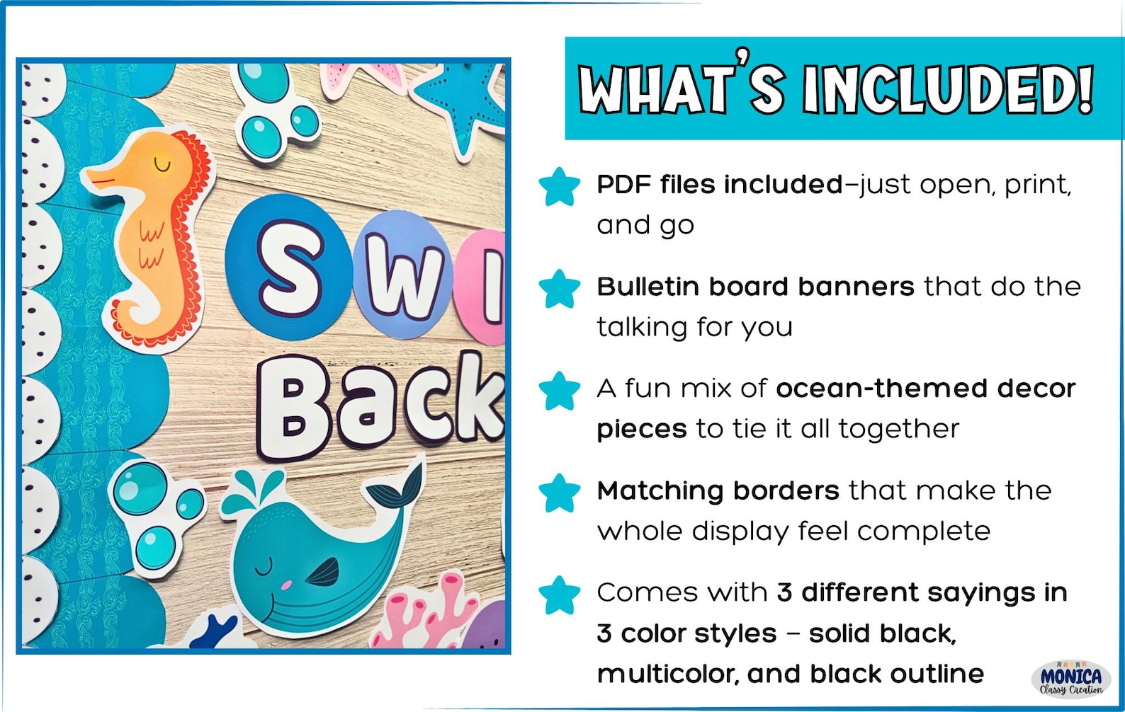 Ocean Animals Bulletin Board Idea Under the Sea Theme Classroom Door ...