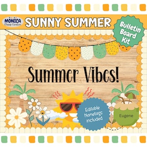 Summer Bulletin Board Kit-here Comes the Sun Classroom Door Decor ...