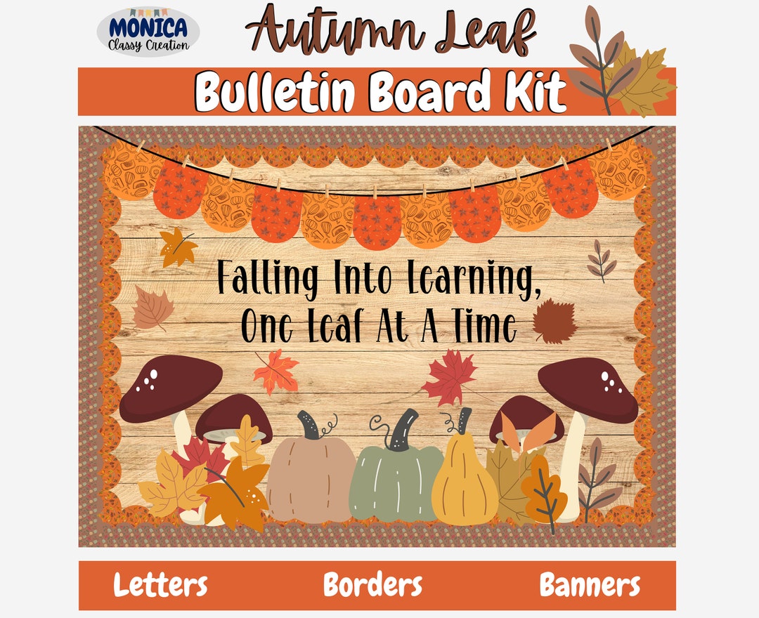 Fall Pumpkin Themed Bulletin Board Kit-classroom Teacher Decor-boho ...