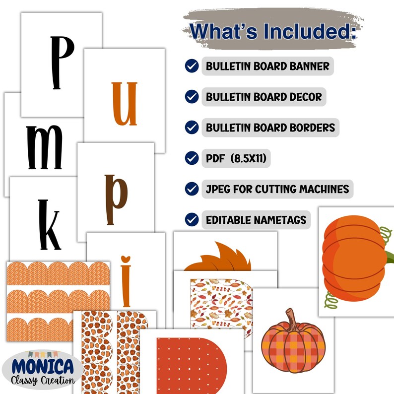 Fall Gnomes Bulletin Board Kit-pumpkin Gnome Classroom Door Decor ...