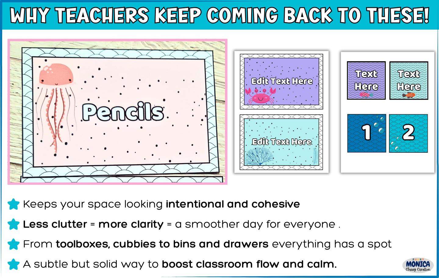 Editable Classroom Labels for Supply Bin Labels Pastel Teacher Toolbox ...