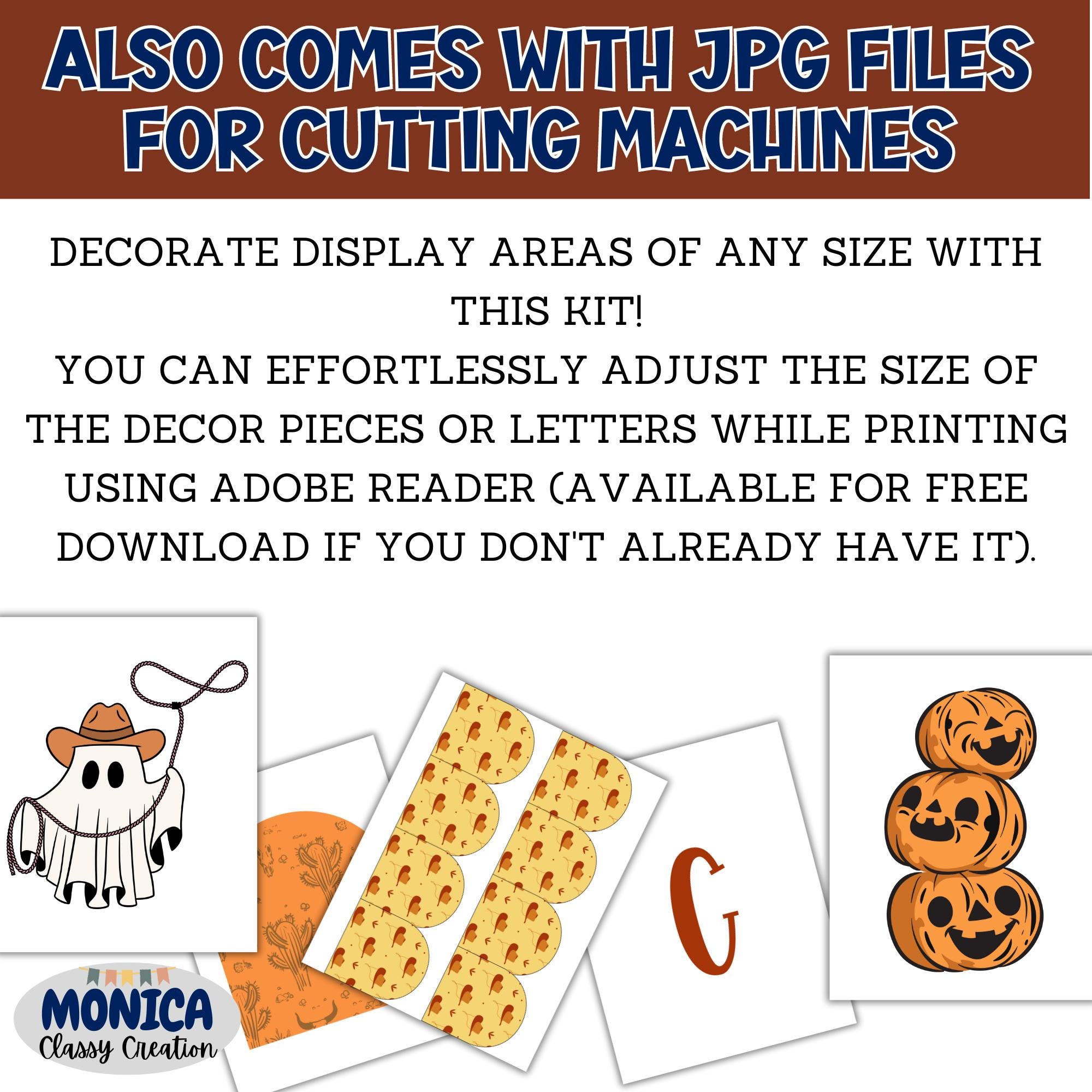 Spooky Halloween Bulletin Board Kit Fall Ghost Classroom Door Decor ...