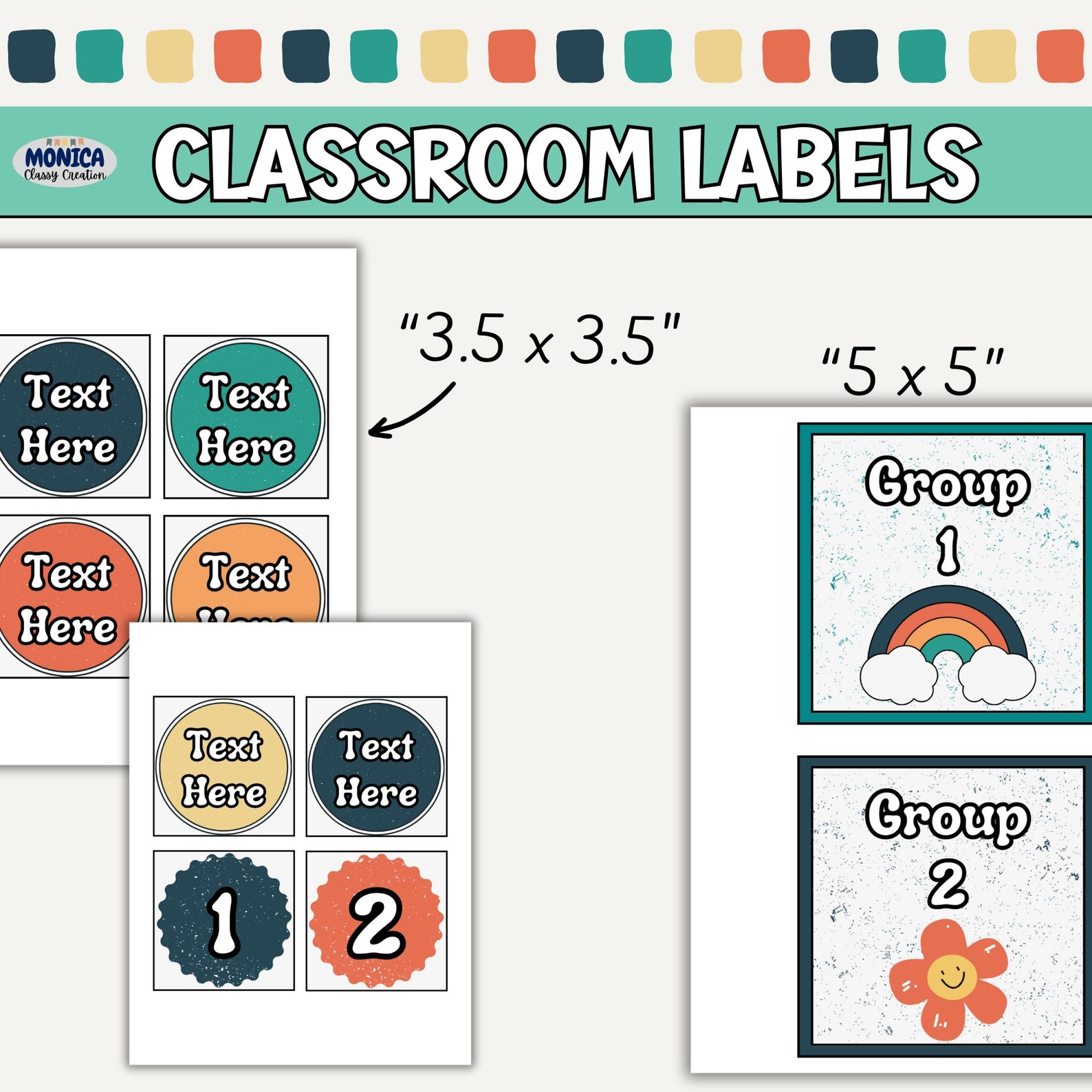 Retro Classroom Labels-school Supply Labels-bin Labels-teacher ...