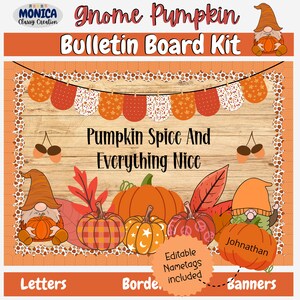 Gnome Pumpkin Fall Bulletin Board Kit-classroom Decor-teacher - Etsy