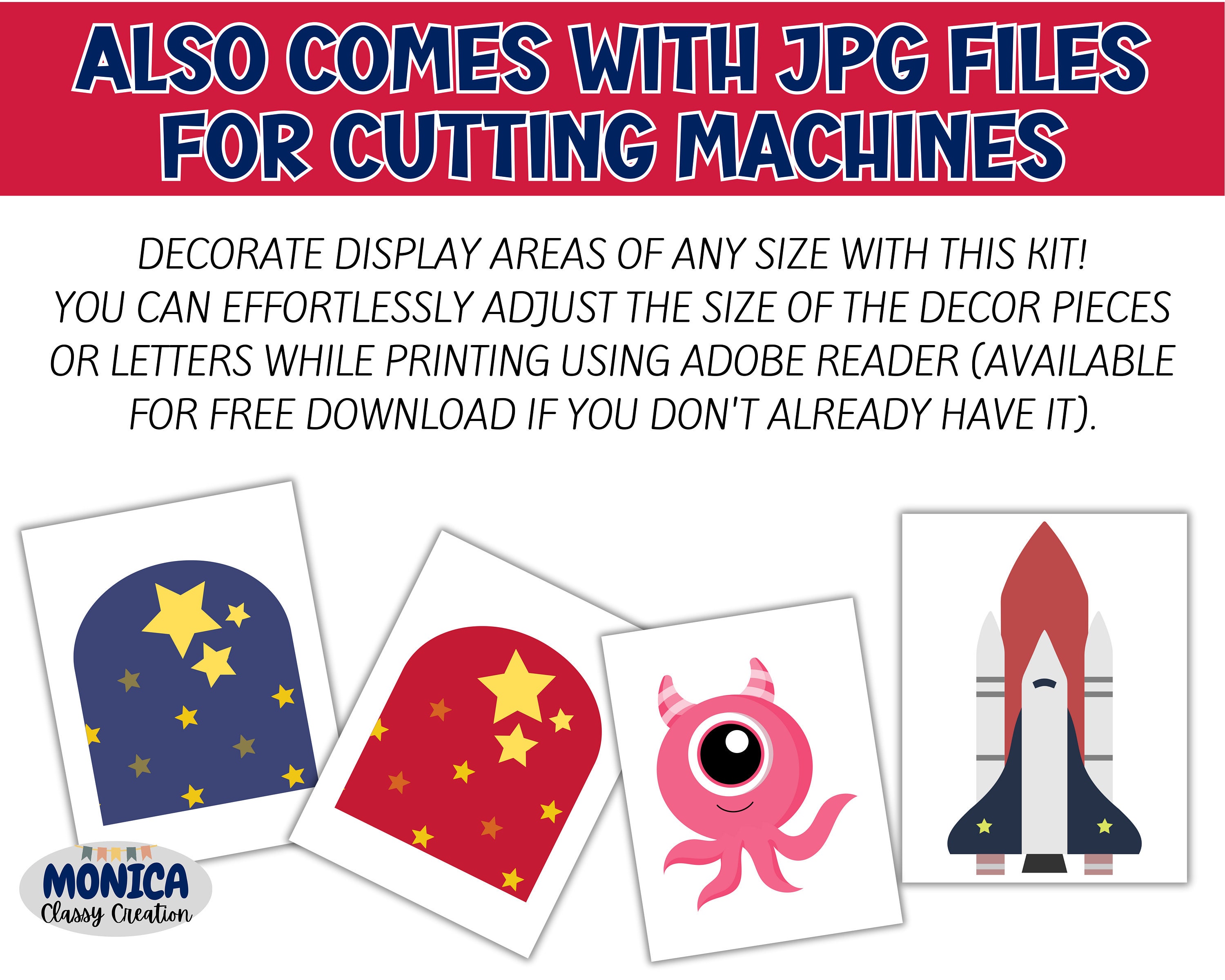 Outer Space Bulletin Board Kit- Space Theme Classroom Door Decor-star ...