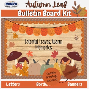 Fall Pumpkin Themed Bulletin Board Kit-classroom Teacher Decor-boho ...