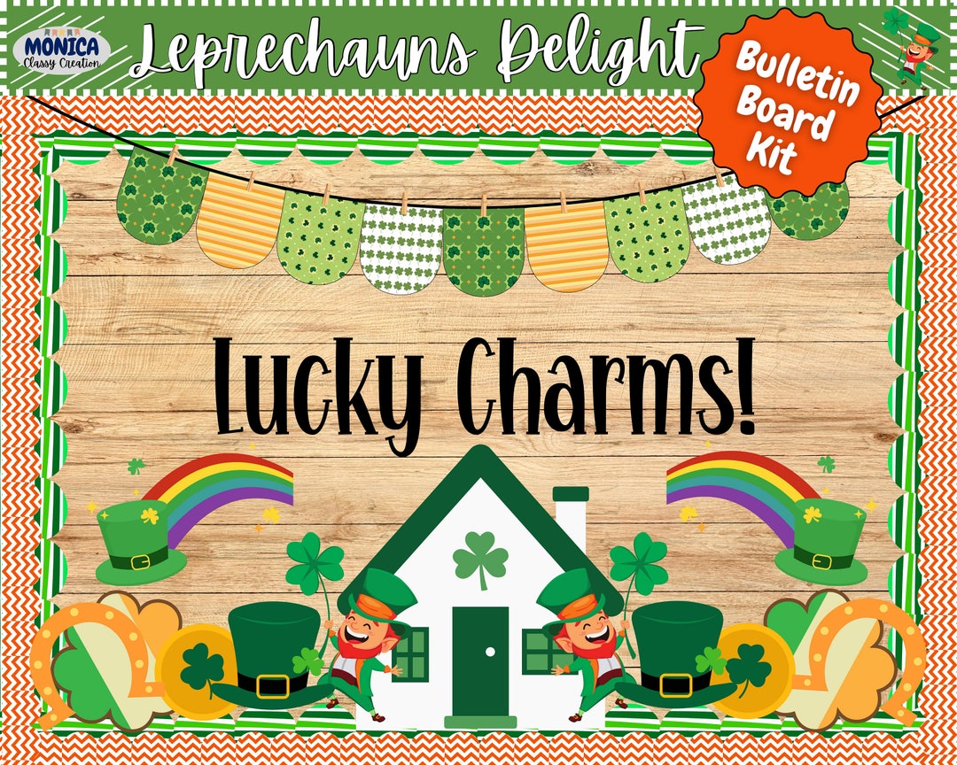 St. Patrick's Day Bulletin Board Kit-lucky Charms Classroom Decor-march ...