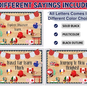 World Travel Adventure Bulletin Board Kit- Geography Theme Classroom ...