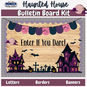 Haunted House Halloween Bulletin Board Kit-fall Classroom Door Decor ...