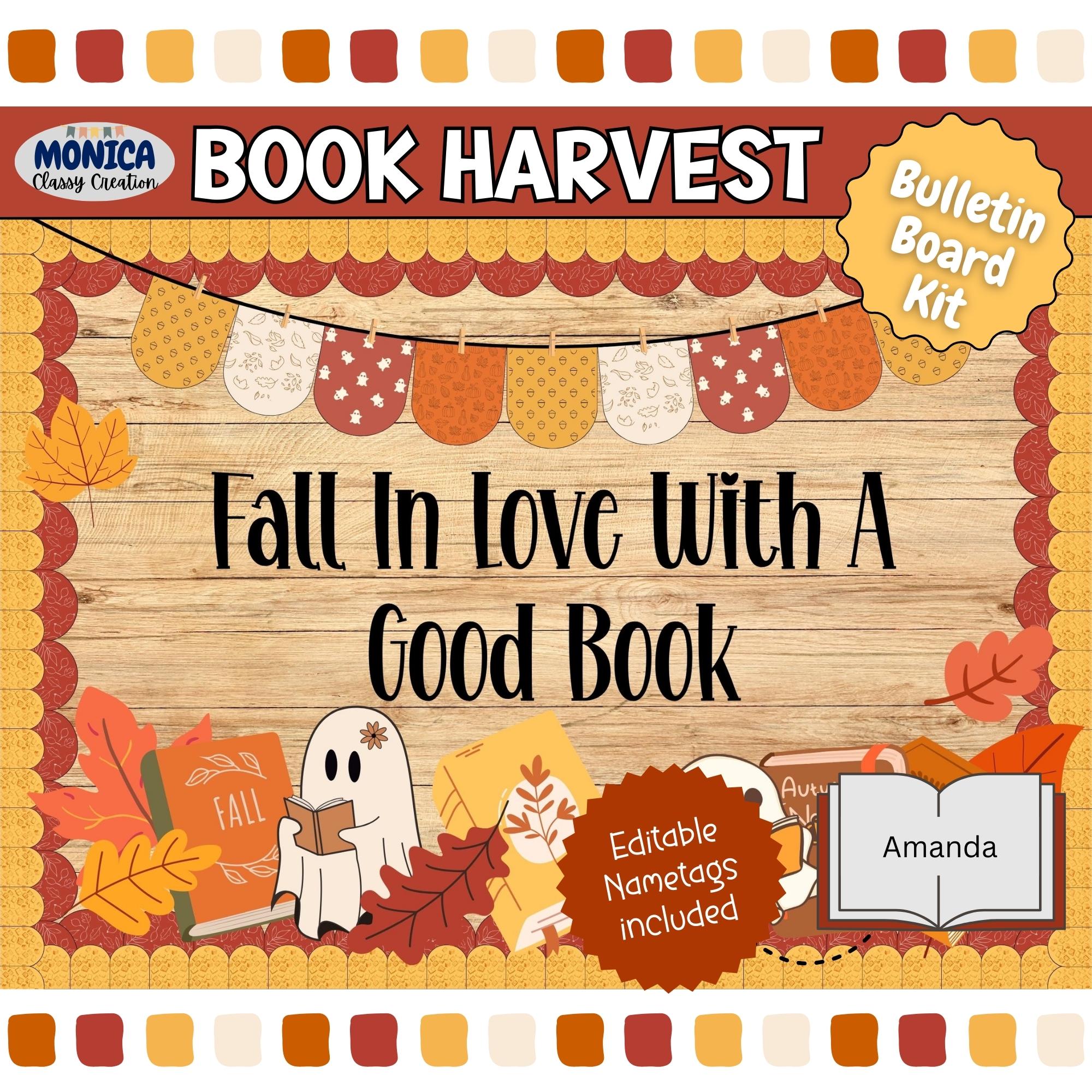 Fall Reading Bulletin Board Kit Library Autumn Classroom Decor Falling ...