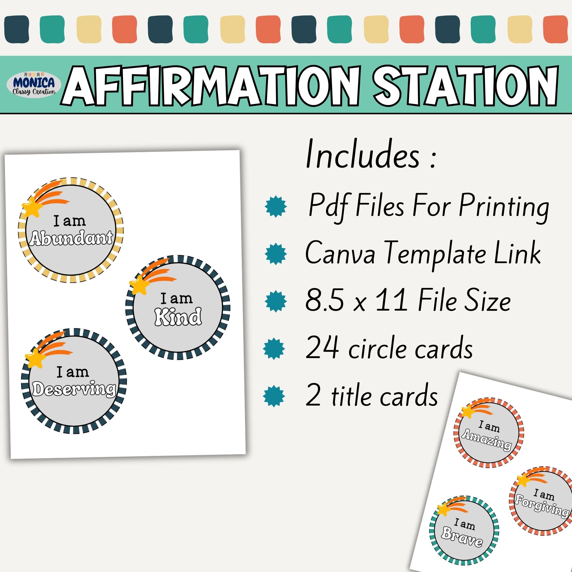 Classroom Mirror Affirmation Station for Kids-retro Groovy Classroom ...