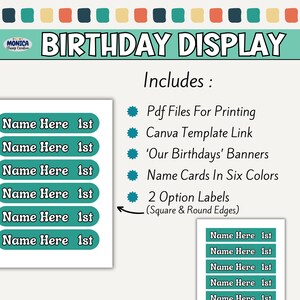 Classroom Birthday Bulletin Board Display-retro Groovy Classroom Decor ...