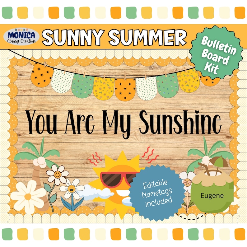 Summer Bulletin Board Kit-here Comes the Sun Classroom Door Decor ...