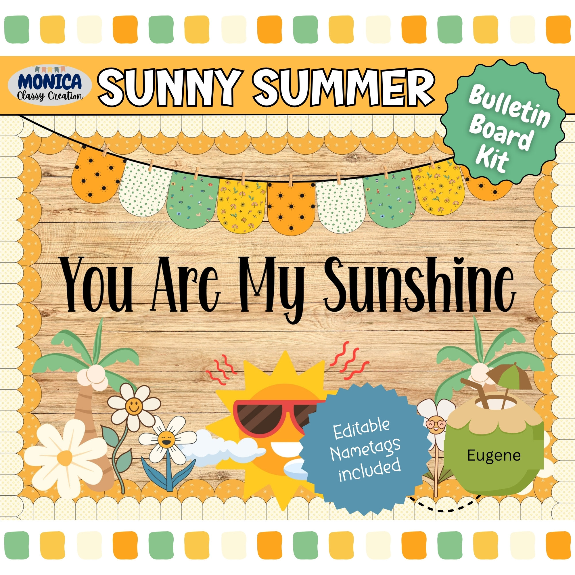 Summer Bulletin Board Kit-here Comes the Sun Classroom Door Decor ...
