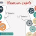 Retro Classroom Labels Sign Pack-teacher Toolbox - Etsy