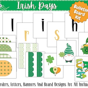 Happy St. Patrick's Day Gnome Bulletin Board Kit-march Bulletin Board ...