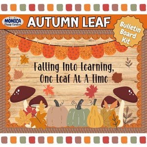 Boho Fall Bulletin Board Kit Pumpkin Patch Classroom Door Decor Autumn ...