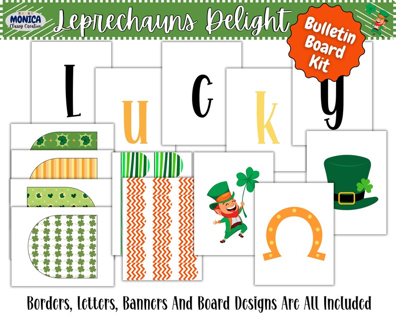 St. Patrick's Day Bulletin Board Kit-lucky Charms Classroom Decor-march ...