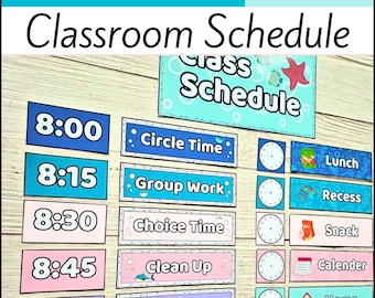 Tropical Botanical Schedule Cards - Classroom Timetable - Editable ...