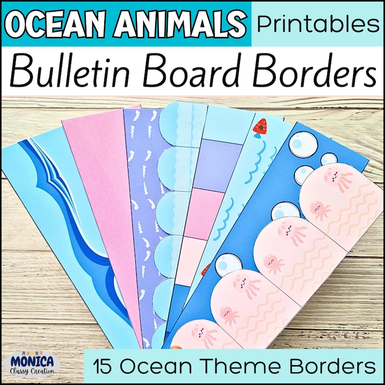 Ocean Bulletin Board Borders Under the Sea Theme Classroom Door Decor ...