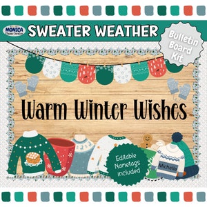 Sweater Weather Winter Bulletin Board Kit Ugly Sweater Christmas ...