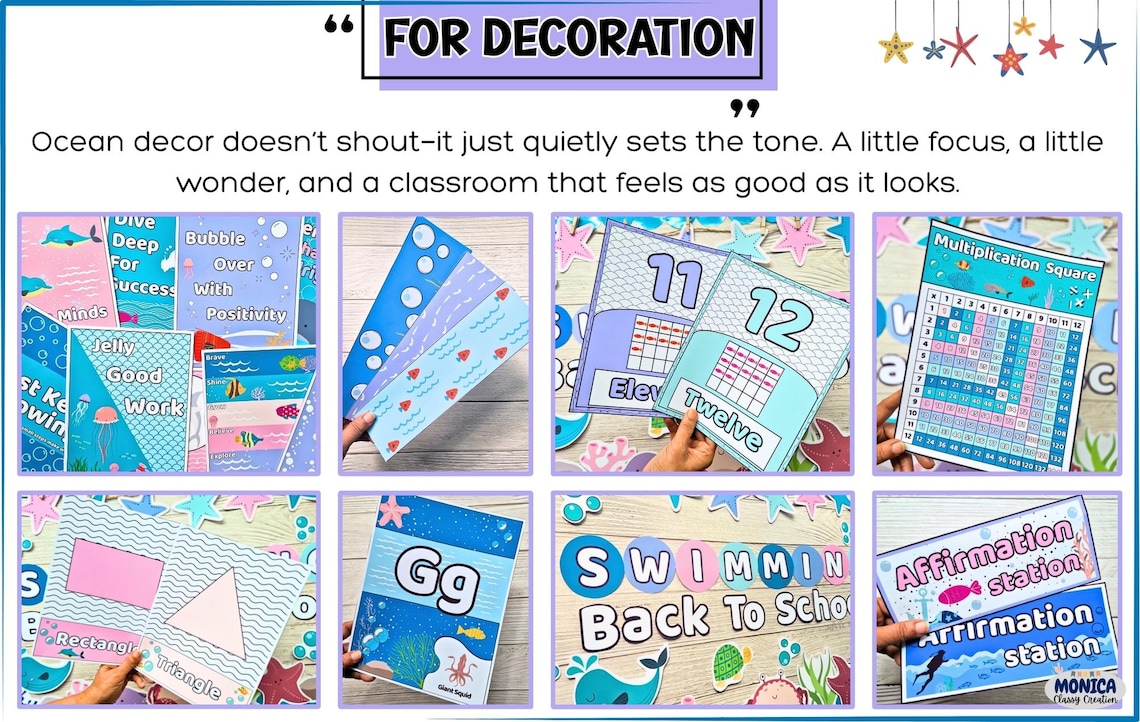 Ocean Animal Theme Classroom Decor Bundle Elementary Under the Sea ...