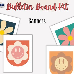 Retro Groovy Bulletin Board Kit-classroom Door Decor-modern - Etsy