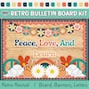 Retro Groovy Themed Classroom Flip Calendar Display-editable Canva ...