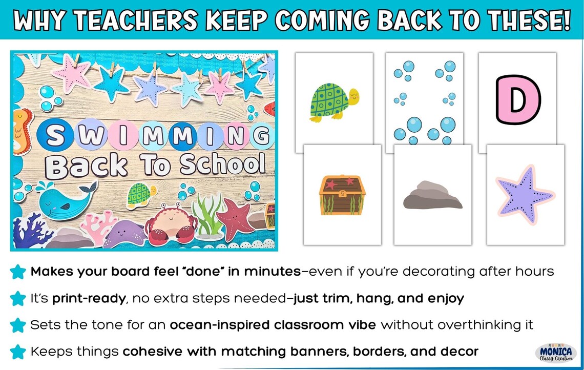 Ocean Animals Bulletin Board Idea Under the Sea Theme Classroom Door ...