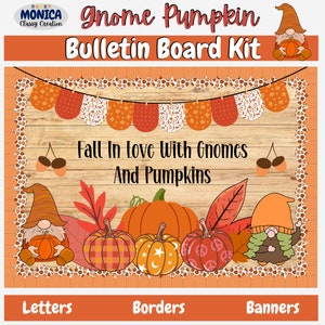 Gnome Pumpkin Fall Bulletin Board Kit-classroom Decor-teacher - Etsy