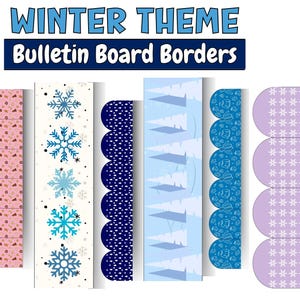 Winter Bulletin Board Borders Printable-snowflake Theme Classroom Decor ...
