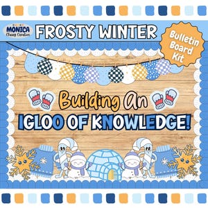 Winter Mitten Bulletin Board Kit-snowman Igloo Classroom Door Decor ...