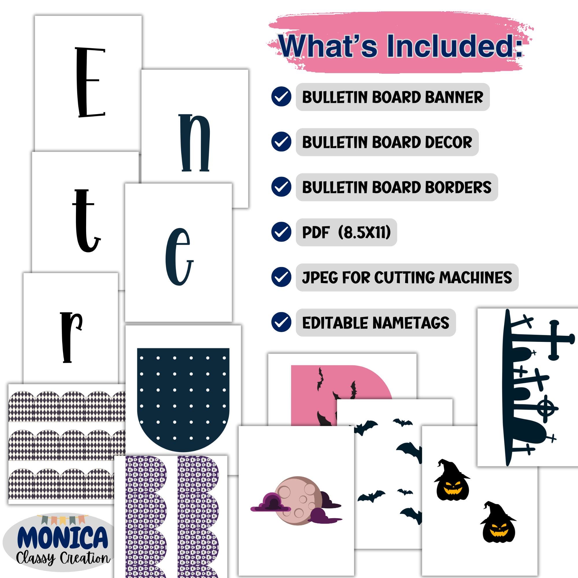 Haunted House Halloween Bulletin Board Kit-fall Classroom Door Decor ...