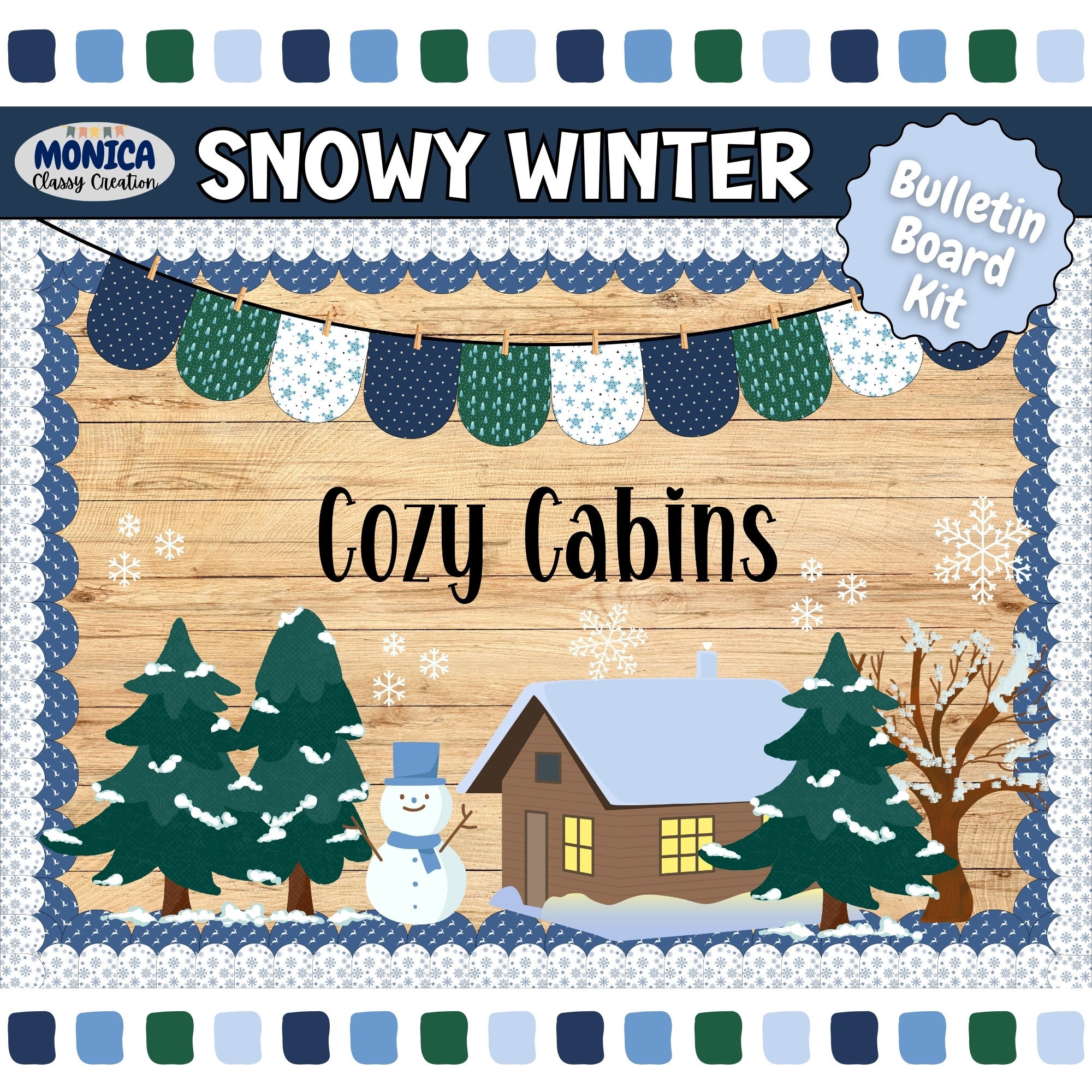 Hiis Snowy Bulletin Board Arctic Animals Theme Winter January Bulletin